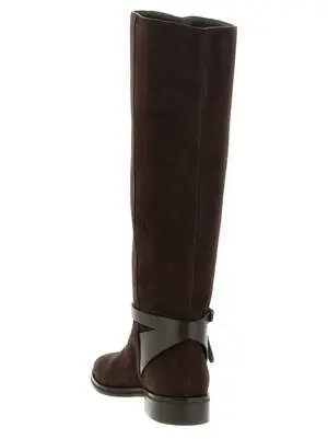 JIMMY CHOO Lawton Suede Boots - Brown