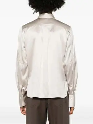Brunello Cucinelli Silk Monili Embellished Shirt