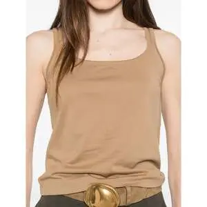 Max Mara Sleeveless Scoop Neck Top - Cream