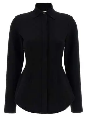 Sportmax Baffo1234 Stretch Viscose Knit Shirt - Black