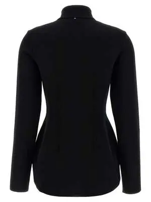 Sportmax Baffo1234 Stretch Viscose Knit Shirt - Black