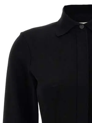 Sportmax Baffo1234 Stretch Viscose Knit Shirt - Black