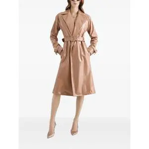 Dolce & Gabbana Belted Trench Coat With Glossy Finish