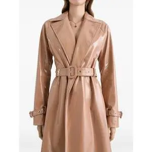 Dolce & Gabbana Belted Trench Coat With Glossy Finish