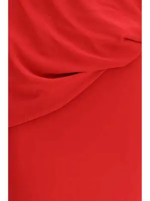 Magda Butrym Long Open-back Dress With High Neck - Red