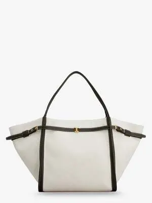 TOD'S Tim Canvas And Leather Medium Shopping Bag - Multicolor