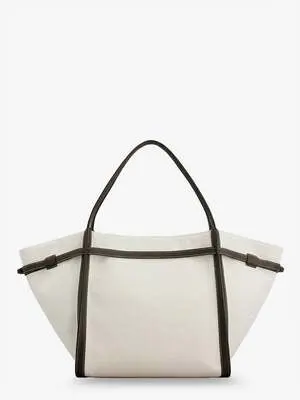 TOD'S Tim Canvas And Leather Medium Shopping Bag - Multicolor