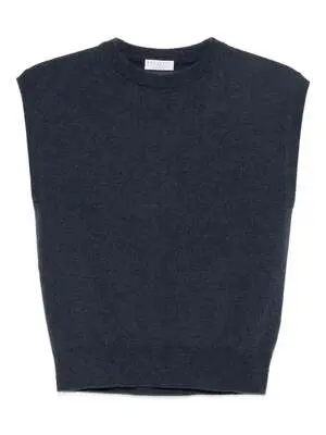 Brunello Cucinelli Cashmere Knitted Vest - Multicolor