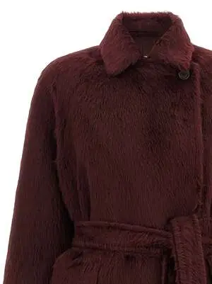 Max Mara Albata1234' Alpaca Wool Blend Robe Coat - Multicolor