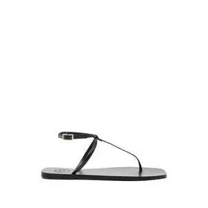 ATP ATELIER Leather Flat Sandals - Black