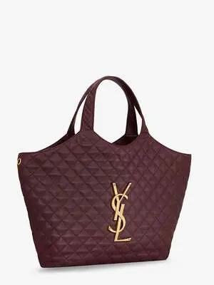Saint Laurent Quilted Leather Handbag With Cassandre Logo - Multicolor