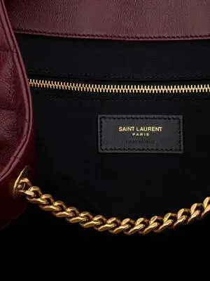 Saint Laurent Quilted Leather Handbag With Cassandre Logo - Multicolor
