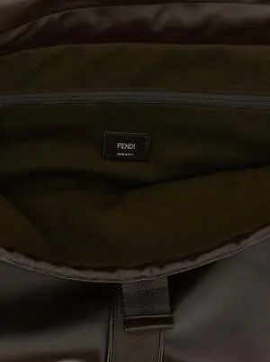 Fendi Flux Maxi Messenger Handbag - Brown