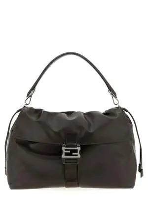 Fendi Flux Maxi Messenger Handbag - Brown
