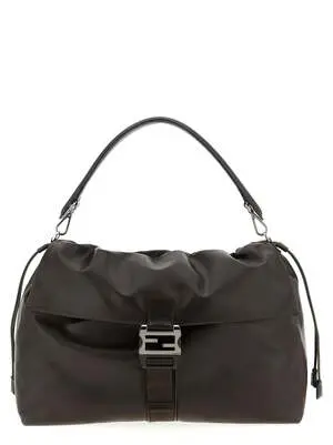 Fendi Flux Maxi Messenger Handbag - Brown