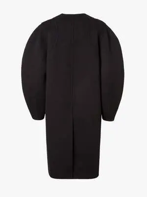 Fendi Double Wool Overcoat With Sheepskin Pockets