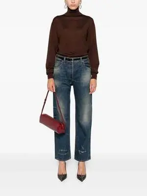 Saint Laurent Wool Turtleneck Sweater - Multicolor