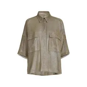 Brunello Cucinelli Classic Collar Short Sleeve Shirt - Green