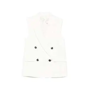 Max Mara Off- Sleeveless Double-breasted Waistcoat