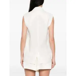 Max Mara Off- Sleeveless Double-breasted Waistcoat