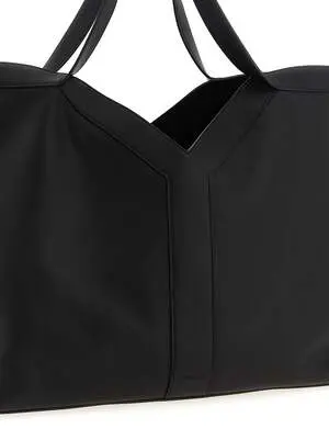 Saint Laurent Large Y Shopping Bag In Hammered Leather - Black