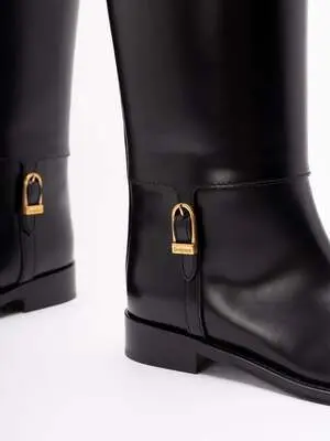Saint Laurent Julia Knee High Leather Boots