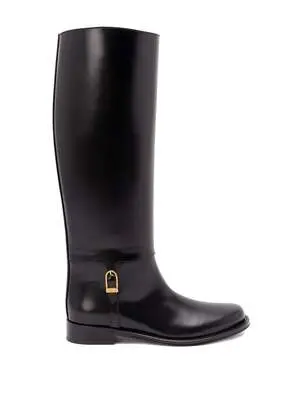 Saint Laurent Julia Knee High Leather Boots - Multicolor