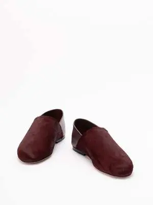 Alberta Ferretti Burgundy Slip-on Calf Leather Flats