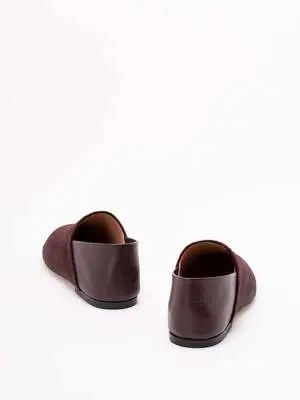 Alberta Ferretti Burgundy Slip-on Calf Leather Flats