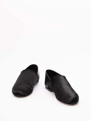 Alberta Ferretti Black Calf Leather Slip-on Shoes