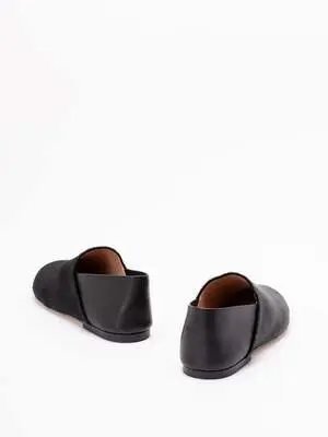 Alberta Ferretti Black Calf Leather Slip-on Shoes