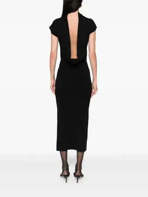 Alberta Ferretti Sleeveless Turtleneck Midi Dress
