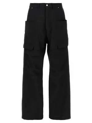 Rick Owens Stefan Cargo Virgin Wool Trousers - Black