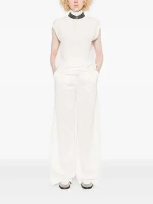 Brunello Cucinelli Silk Sleeveless Turtleneck Blouse