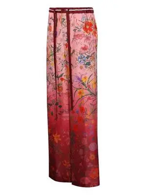Gucci Flora Degradé Silk Twill Trousers - Multicolor