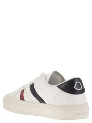 Moncler Monaco Leather Lace-up Trainers - White