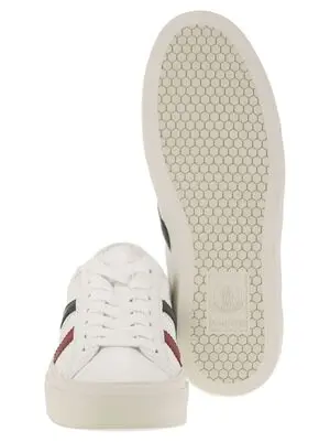 Moncler Monaco Leather Lace-up Trainers - White
