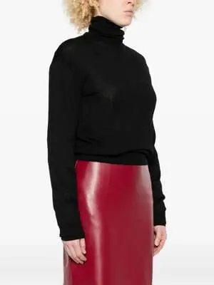 Saint Laurent Wool Turtleneck Sweater - Multicolor
