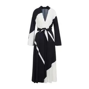 Alberta Ferretti Alberta Ferretti Twill Printed Dress Black