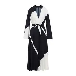 Alberta Ferretti Alberta Ferretti Twill Printed Dress Black