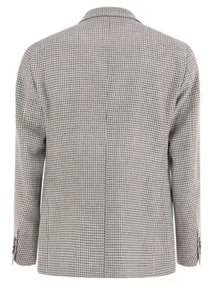 Tagliatore Montecarlo Linen And Cotton Jacket - Gray