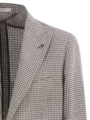 Tagliatore Montecarlo Linen And Cotton Jacket - Gray