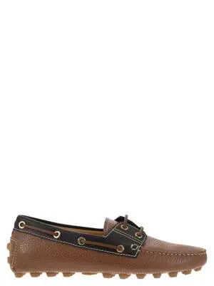 TOD'S Leather Boat Shoes With Gommino Detailing