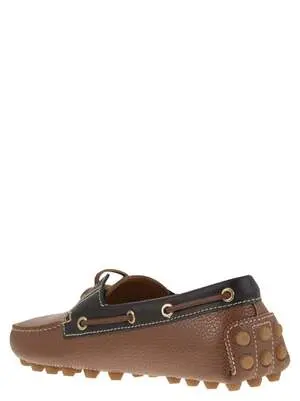 TOD'S Leather Boat Shoes With Gommino Detailing