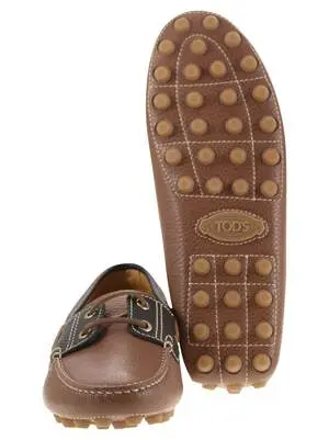 TOD'S Leather Boat Shoes With Gommino Detailing
