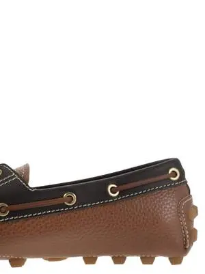 TOD'S Leather Boat Shoes With Gommino Detailing