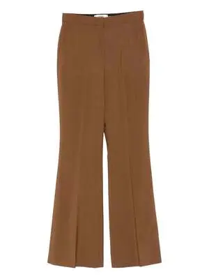 Fendi Wool Mohair High-waisted Flared Trousers - Multicolor