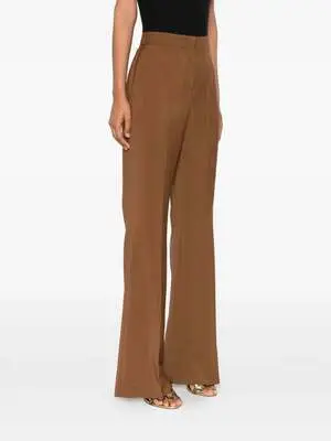 Fendi Wool Mohair High-waisted Flared Trousers - Multicolor