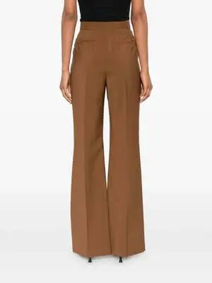 Fendi Wool Mohair High-waisted Flared Trousers - Multicolor