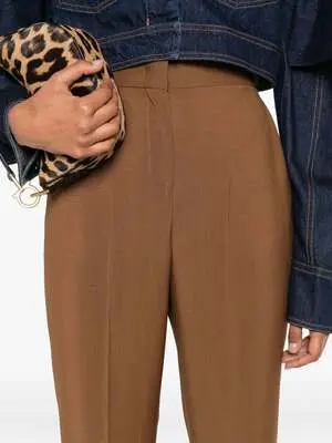 Fendi Wool Mohair High-waisted Flared Trousers - Multicolor